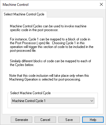 MILL Module > Creating Machining Operations > Create Miscellaneous Operations > Machine Control